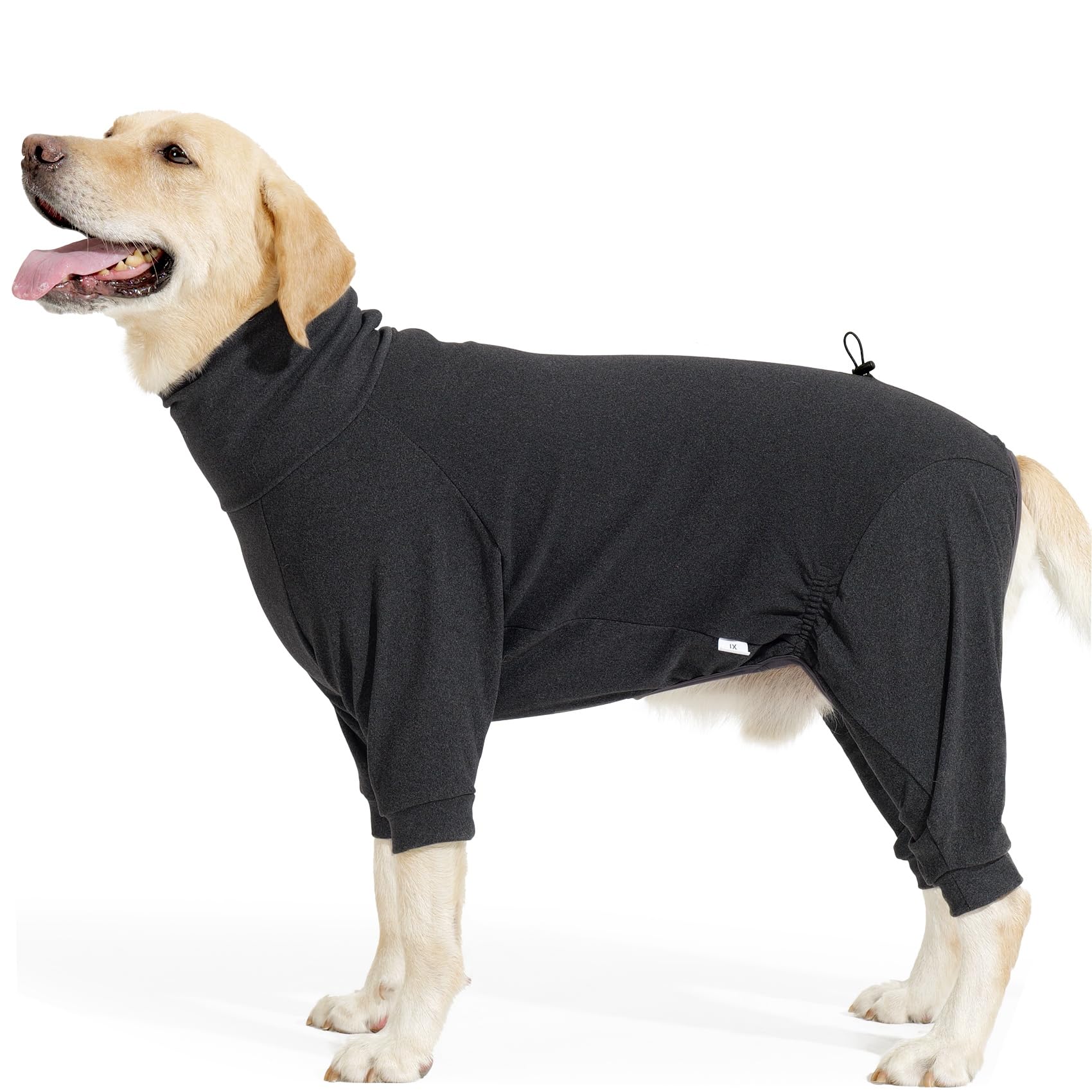 LIANZIMAU Dog Winter Coat Warm Fleece Dogs Jacket with Leash Hole Long ...