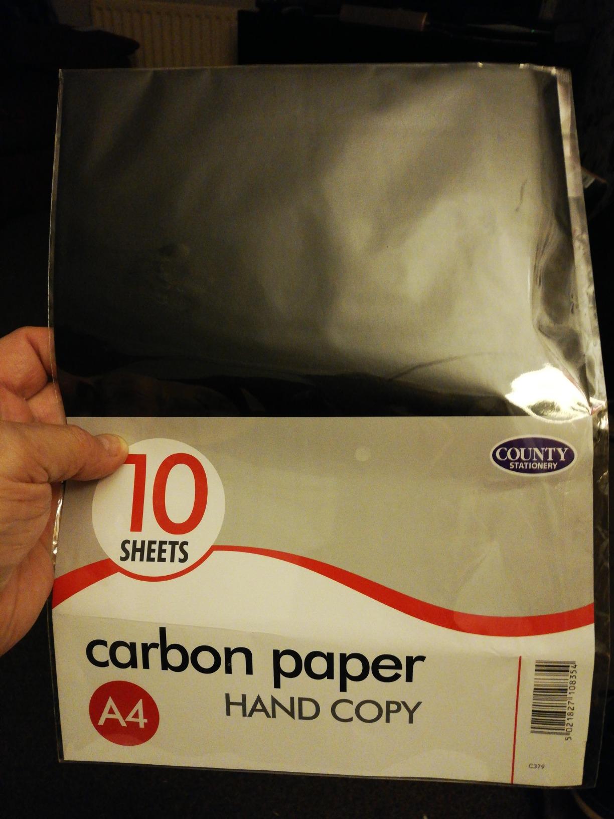 A4 Hand Carbon (pack quantity 10) : Amazon.co.uk: Stationery & Office ...