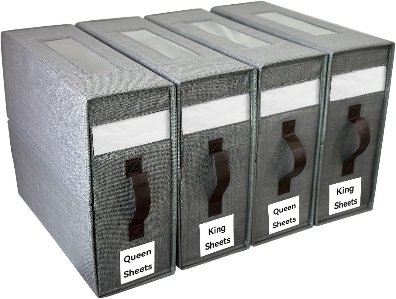 Amazon.com: Yermivie 4 Pack Foldable Bed Sheet Set Organizers (Queen or ...