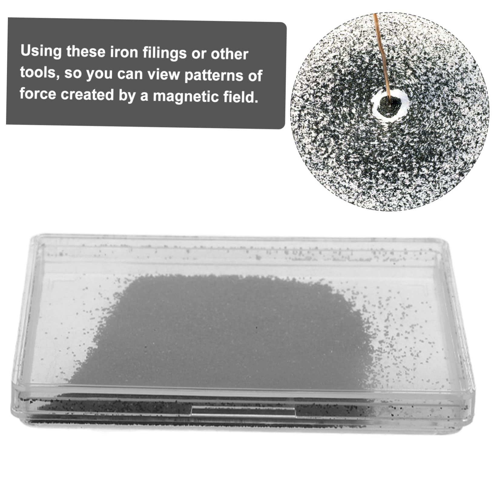 Magnetic Field Visualization Magnetic Iron Filings Demonstration Box ...