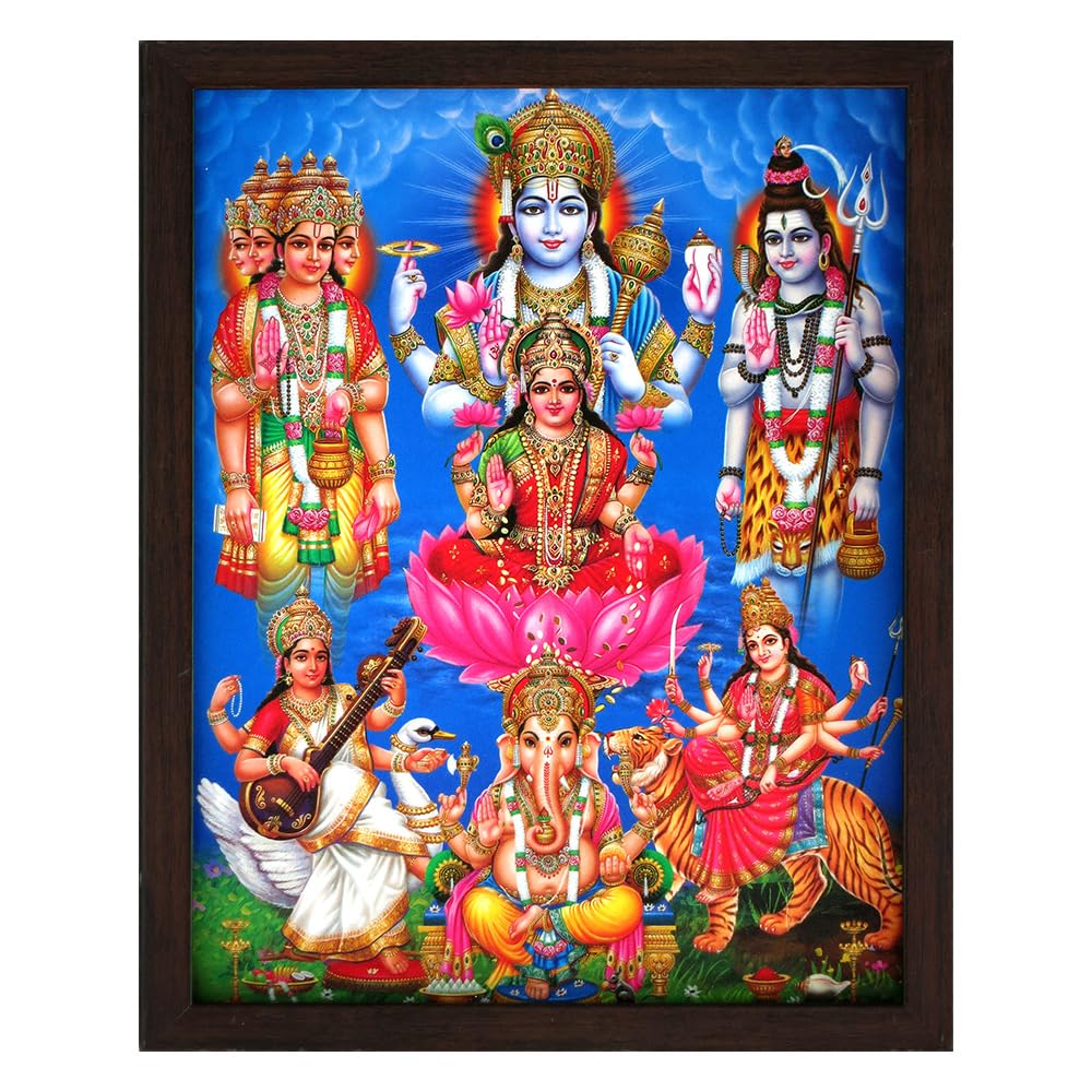 Sanvika Lakshmi Devi Photo Poster Frame Wall Decor Goddess Laxmi ...