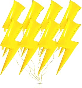 Amazon.com: Kasyat 8 Pcs Large Lightning Bolt Balloons 36 Inch Yellow ...