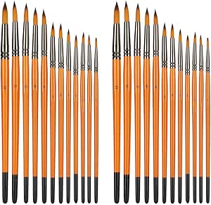 Professional Artist Brushes Set Double Color Nylon Wool Watercolor ...