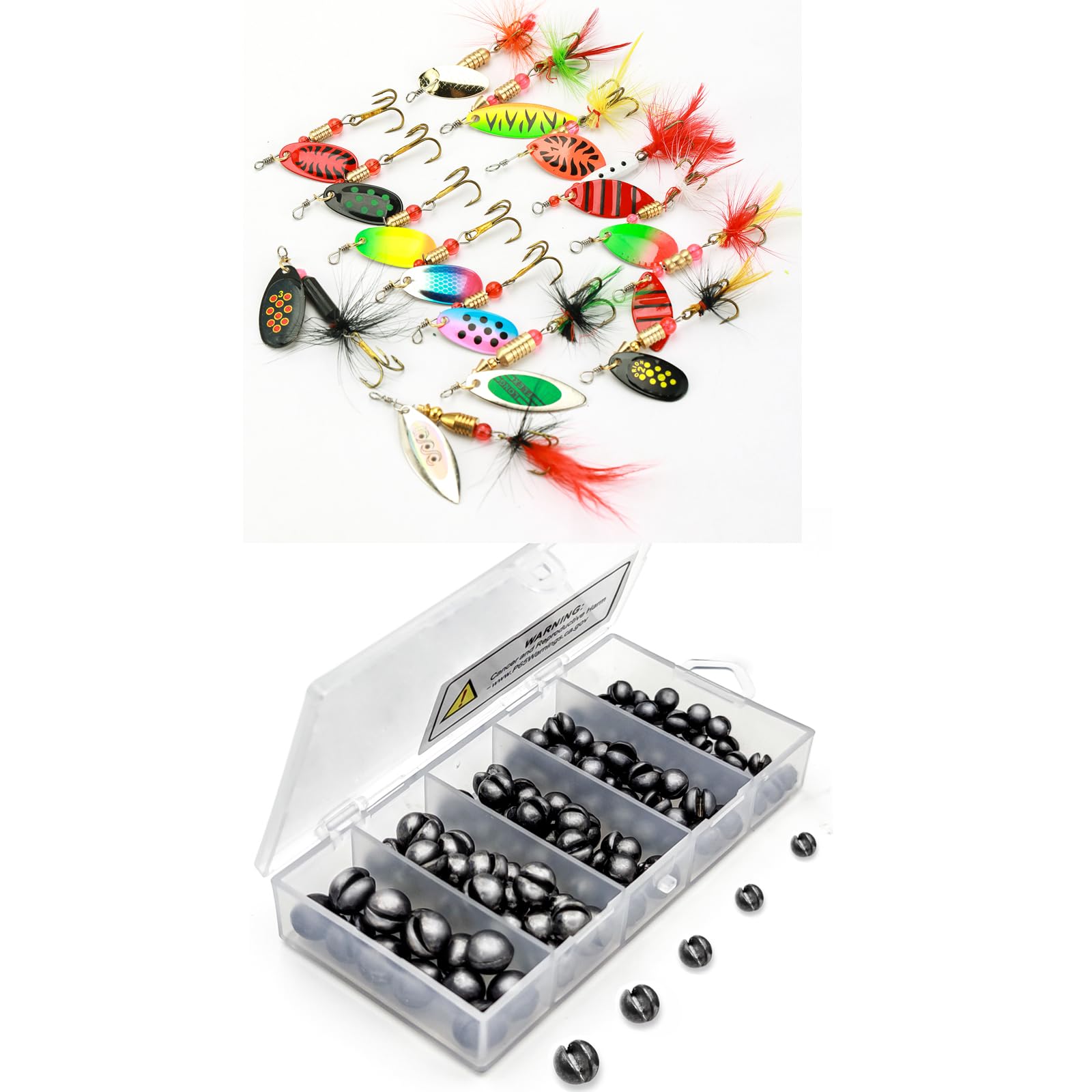 Amazon.com : SANWEAL120PCS Fishing Weights Sinkers Boundle with 15 PCS ...