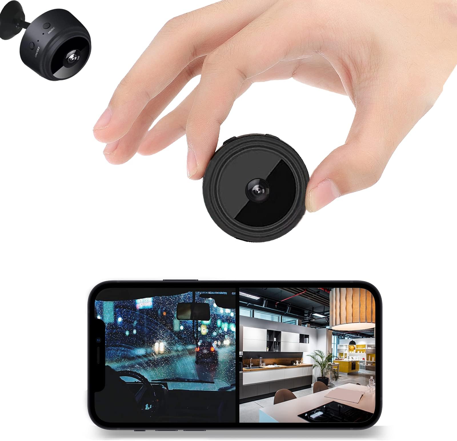 Amazon.com : Mini Wireless WiFi Hidden Small Spy Cameras with Night ...