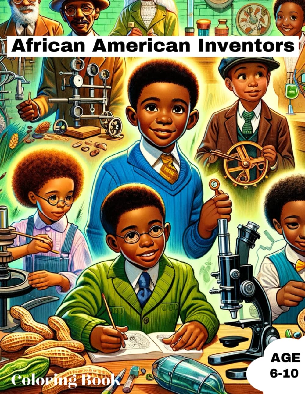 African American Inventors coloring book: African American Little kid ...