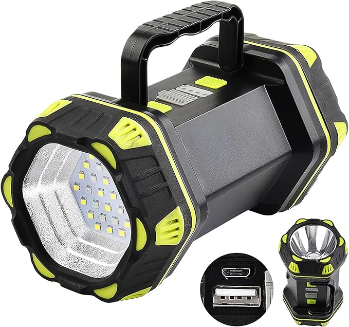 Rechargeable Spotlight Flashlight - Super Bright 4000 Lumens LED ...