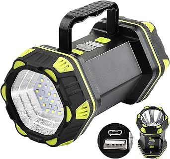 Rechargeable Spotlight Flashlight - Super Bright 4000 Lumens LED ...