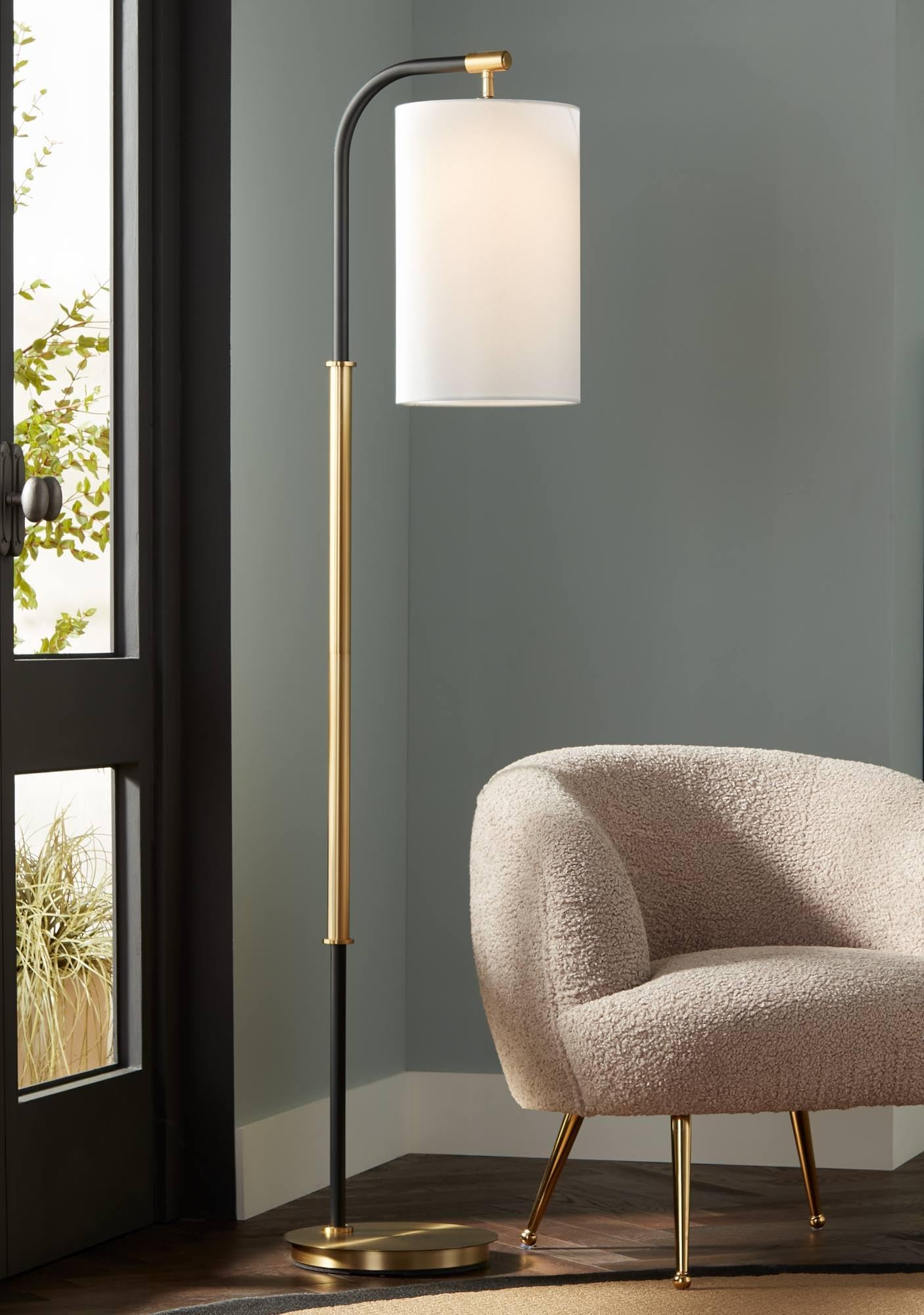 Possini Euro Design Sausalito Mid Century Modern Downbridge Floor Lamp ...