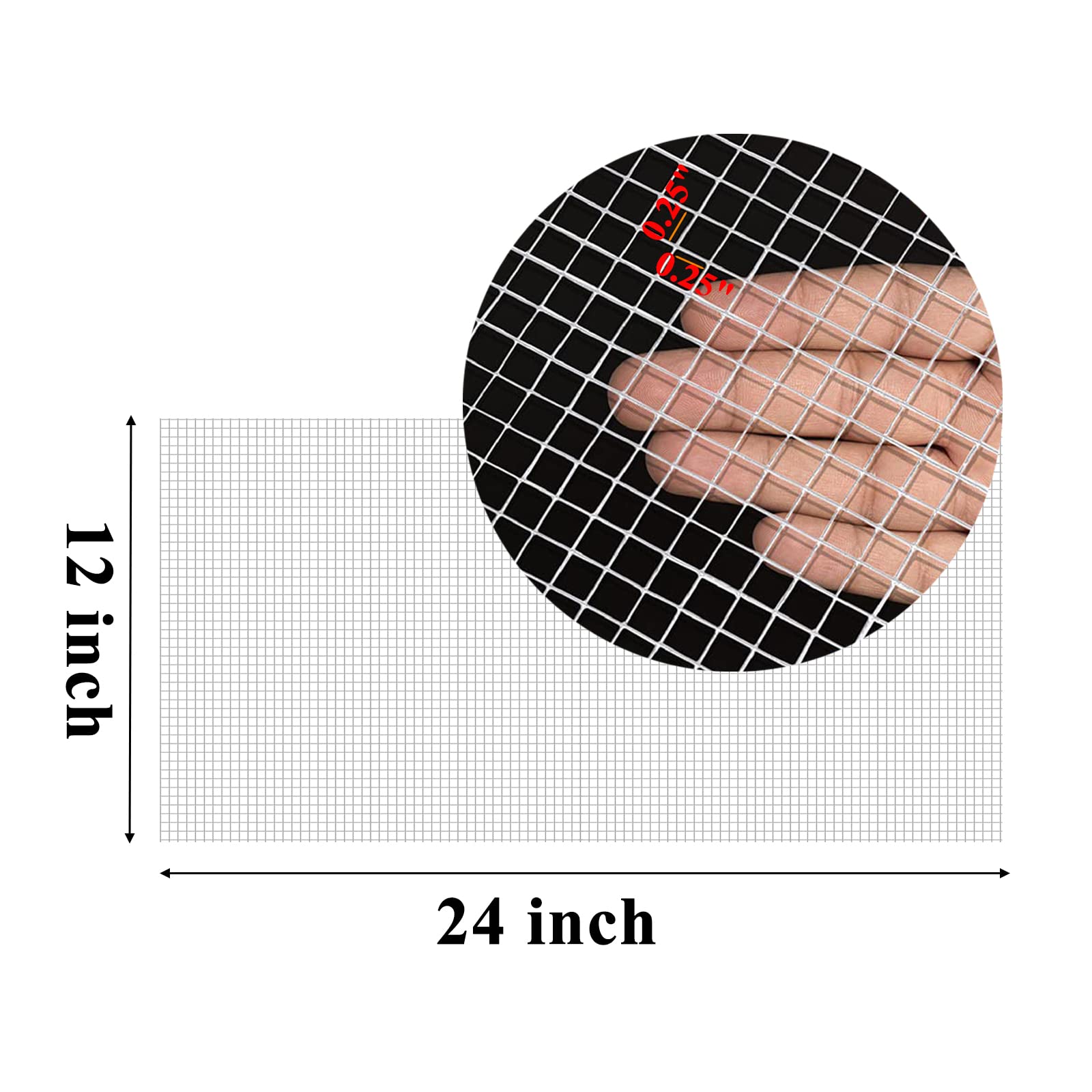 Snapklik.com : Jhanw 4 Pack 12" X 24" Hardware Cloth 1/4 Inch Chicken ...