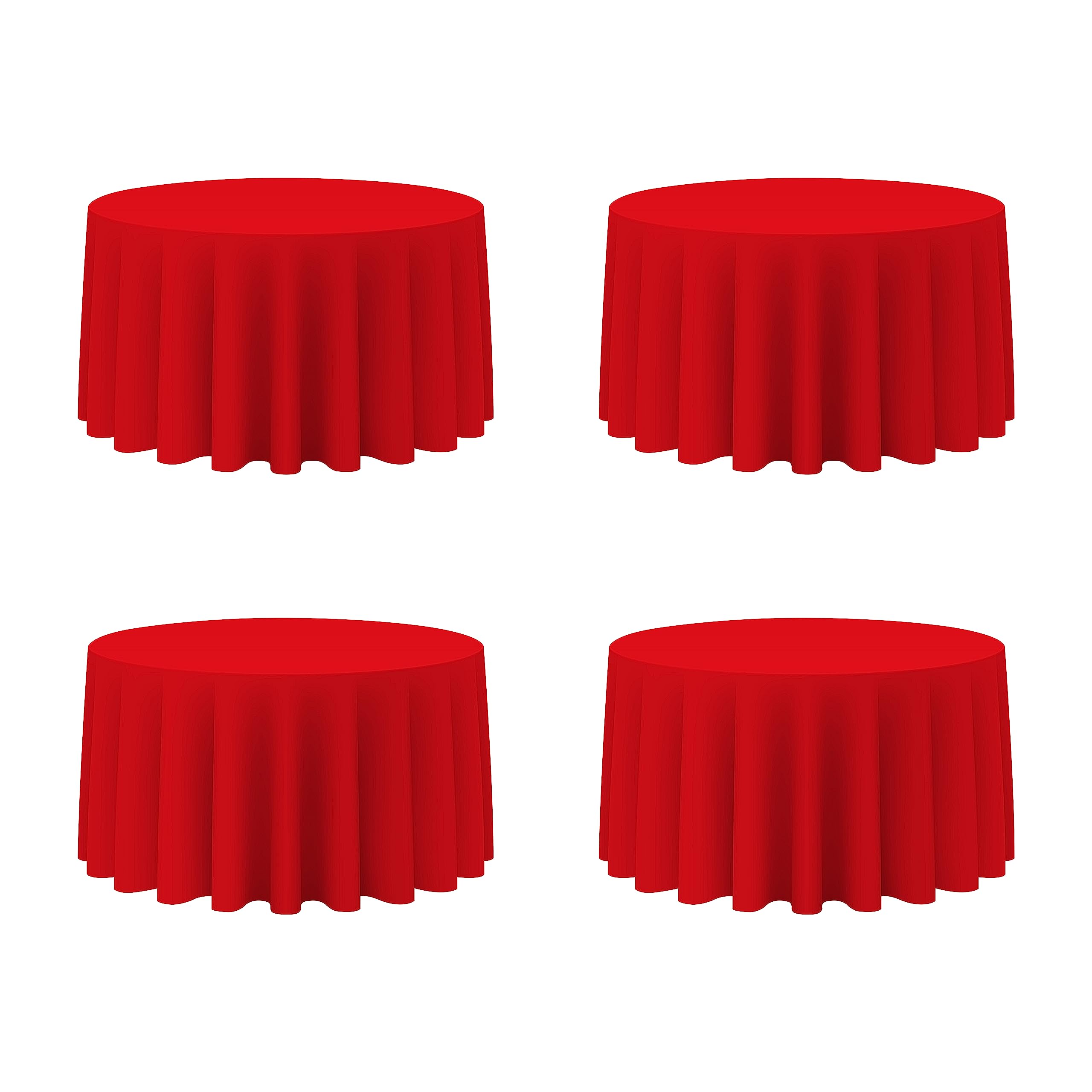 Amazon.com: BRILLMAX 4 Pack Red Round Tablecloths 120 Inch - Circle ...