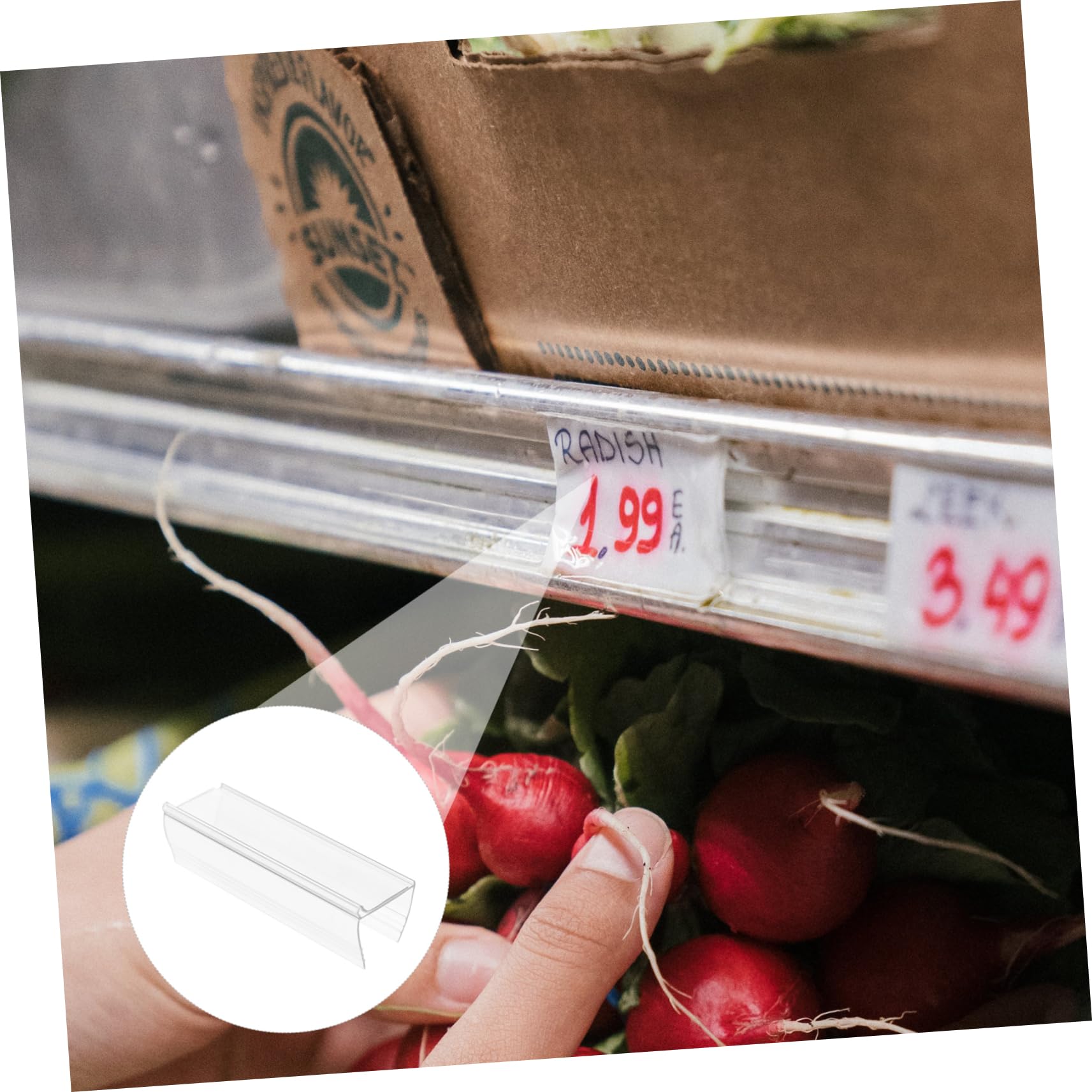 5 pk Label Slot Display Shelves Labels Emblems Sign Display Holder ...