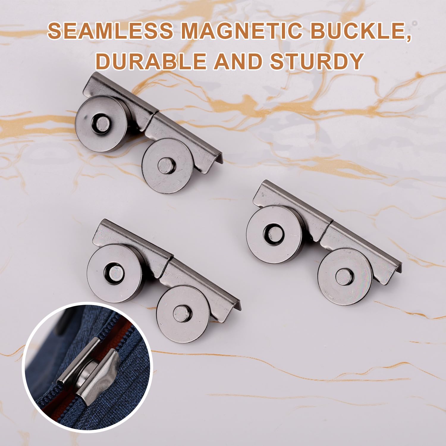 Snapklik.com : 24 Sets Magnetic Snaps For Purses And Totes, No-Sew ...