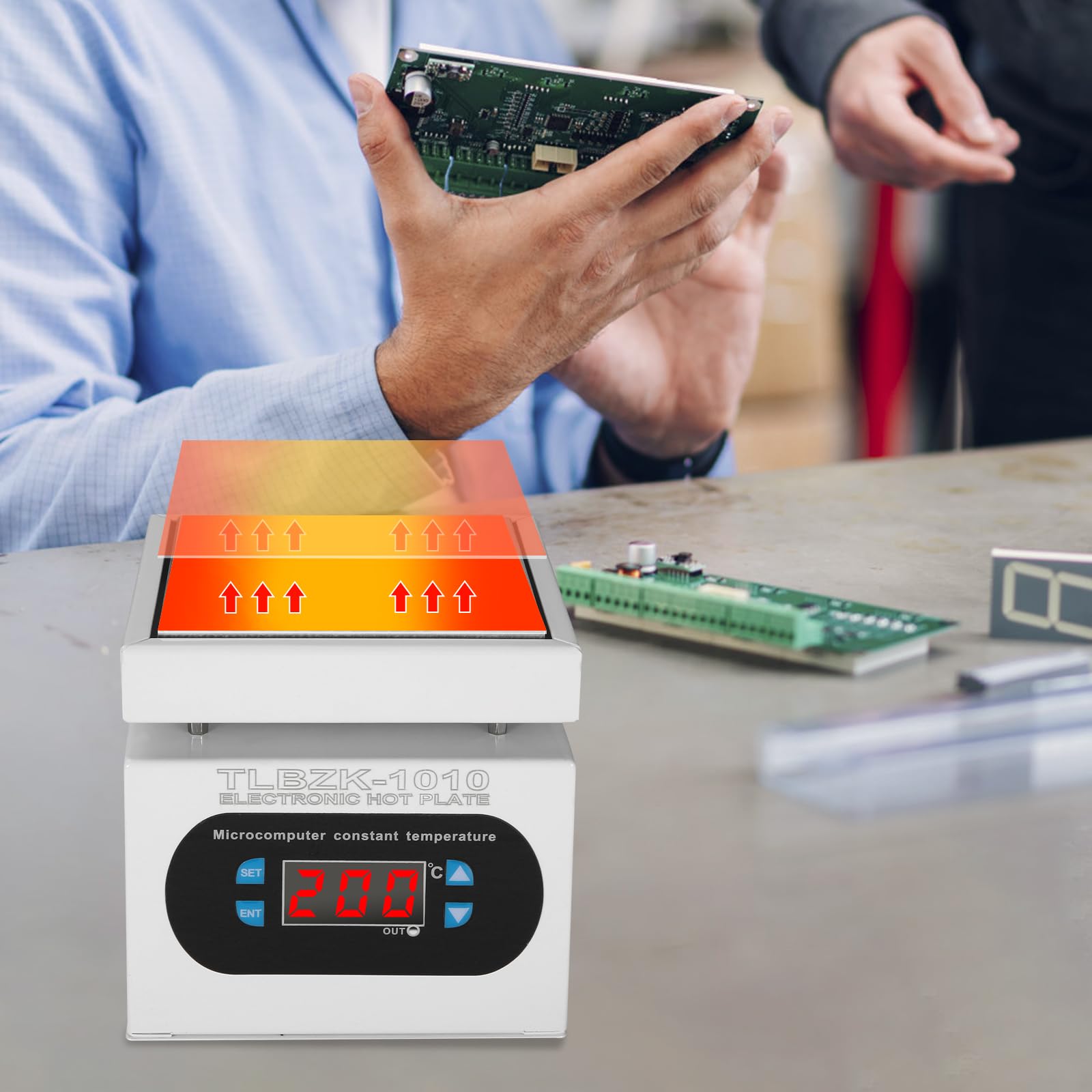 Snapklik.com : TLBZK 350W 110V Soldering Station Hot Plate, LED ...