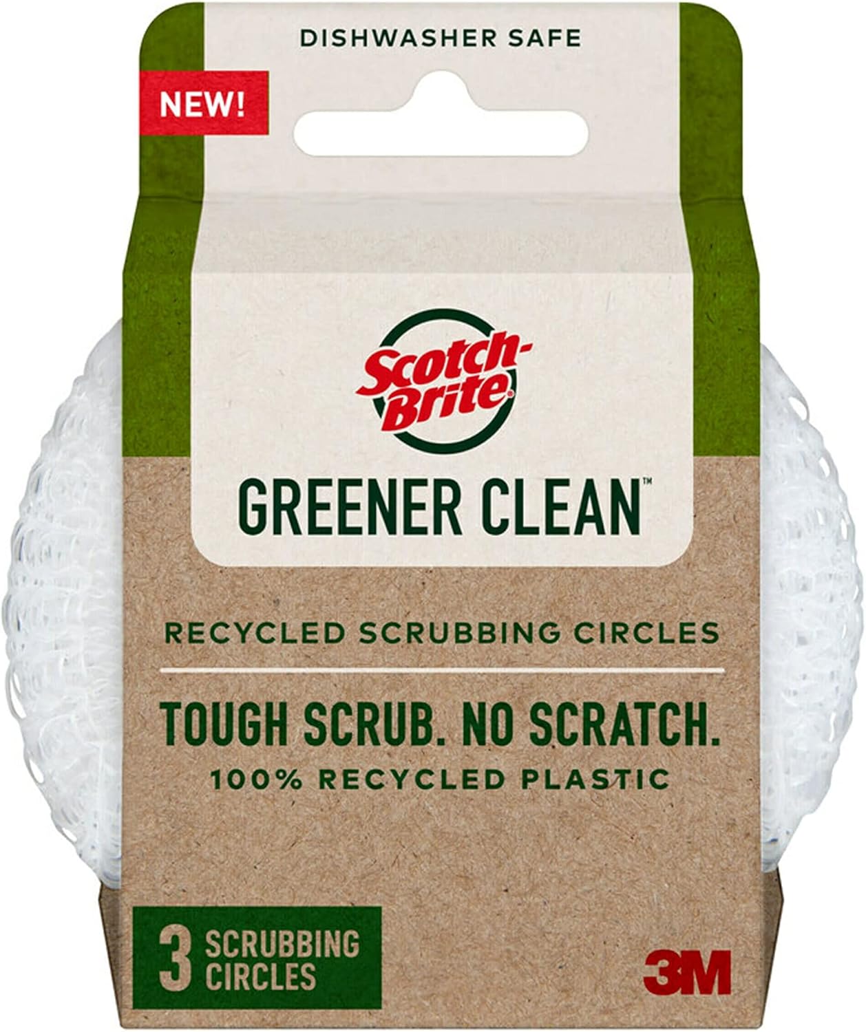 Amazon.com: Scotch-Brite Greener Clean Recycled Scrubbing Circles, for ...