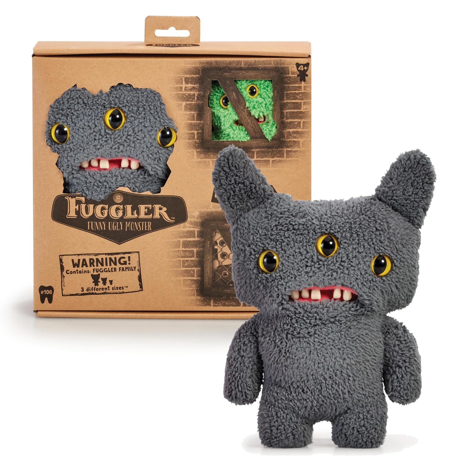 Fuggler Family Reek-O Ugly Monster with Mystery 12cm Baby Fugg Soft Toy ...