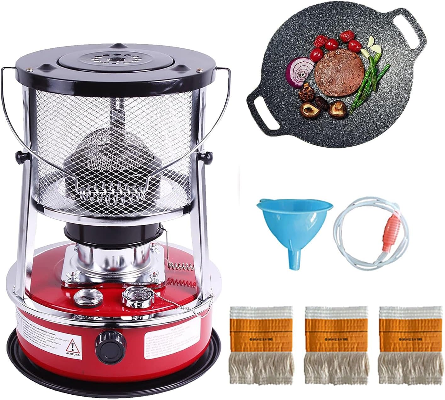 Amazon.com: Kero World 10,000 BTU Kerosene Wick Heater with Glass ...