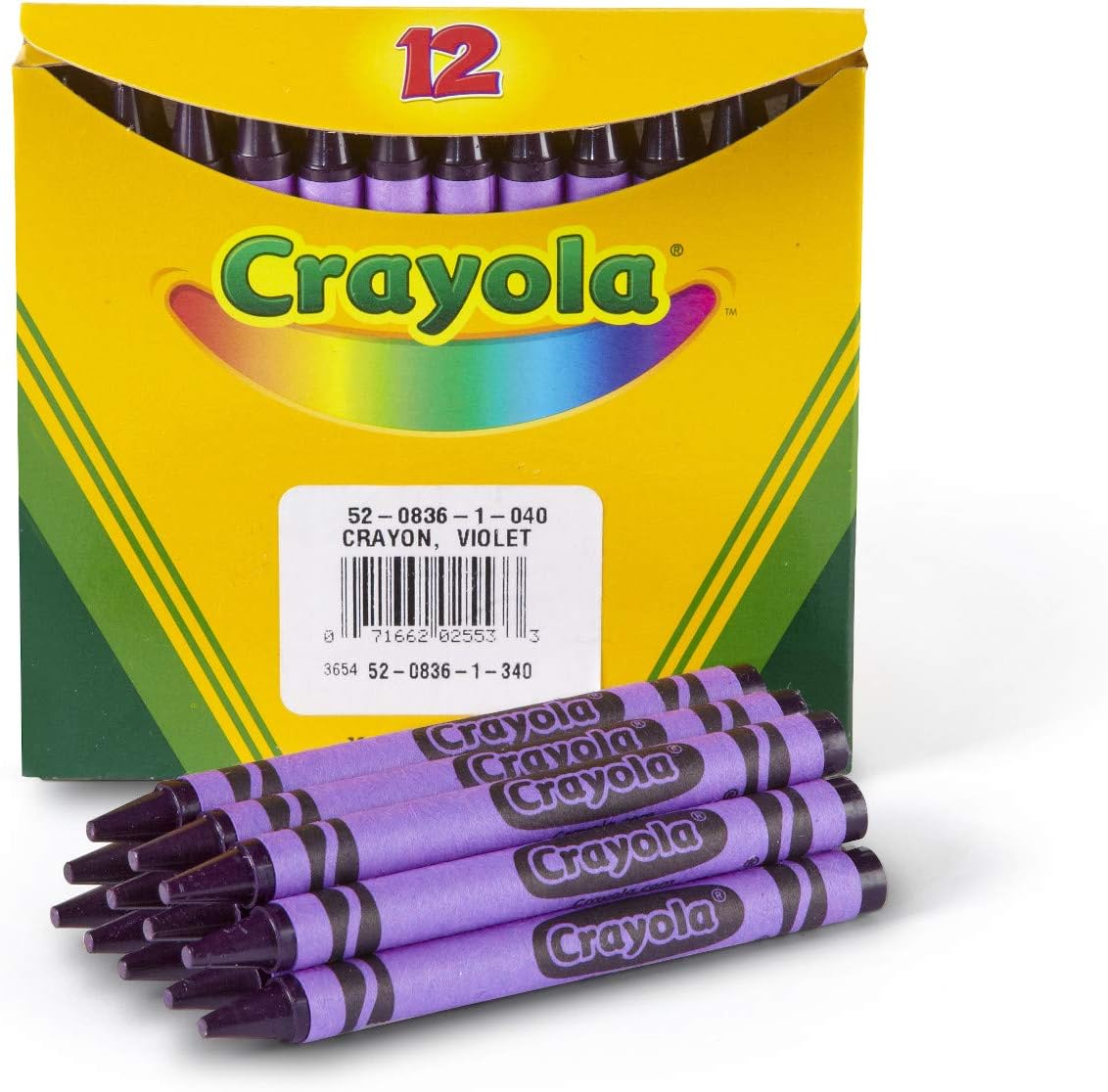 Amazon.com: Crayola Large Crayons - White (12ct), Single Color Crayon ...