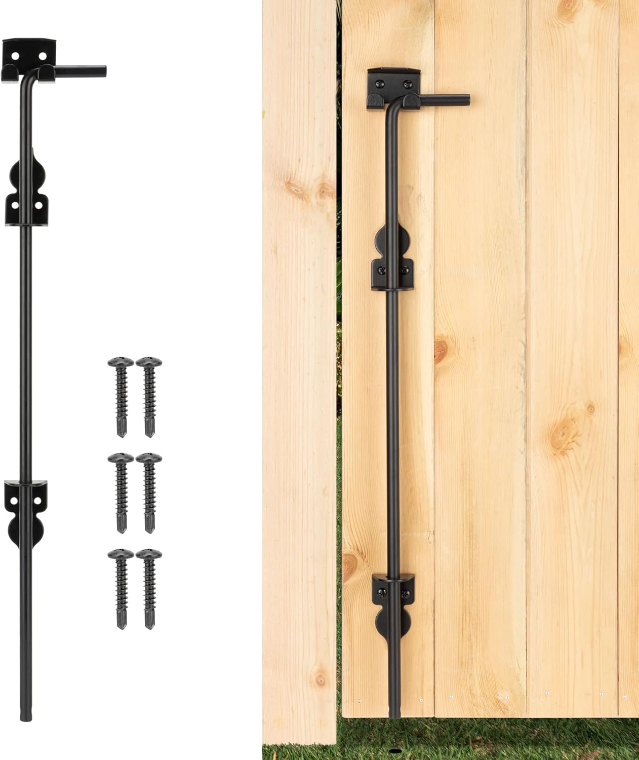 Amazon.com: 18" Cane Bolt Heavy-Duty Gate Drop Rod Gate Latch to The ...