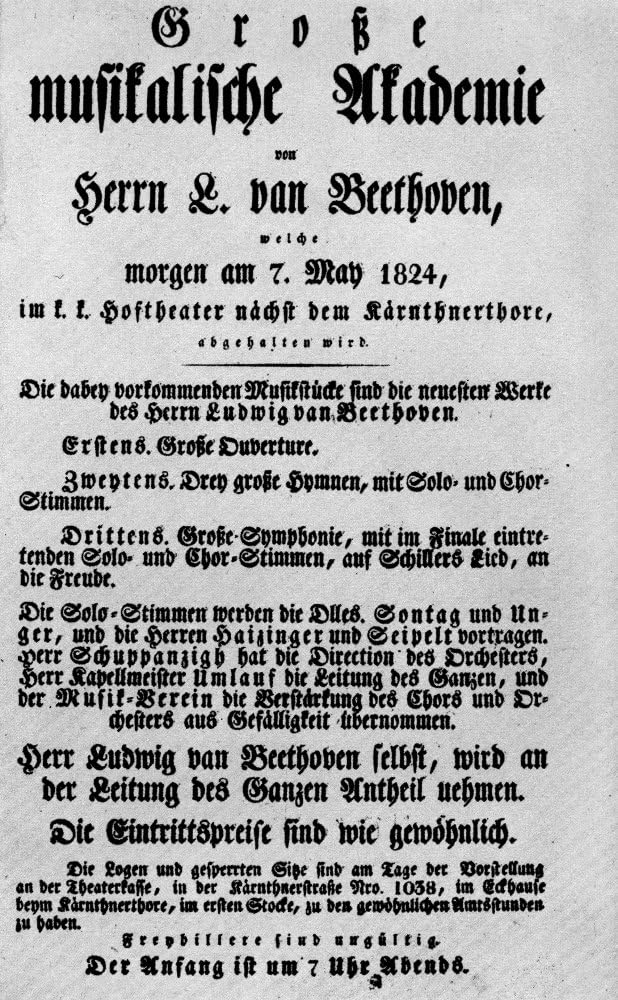 Amazon.com: Beethoven Concert 1824 Nprogram Of The Concert Given At The ...