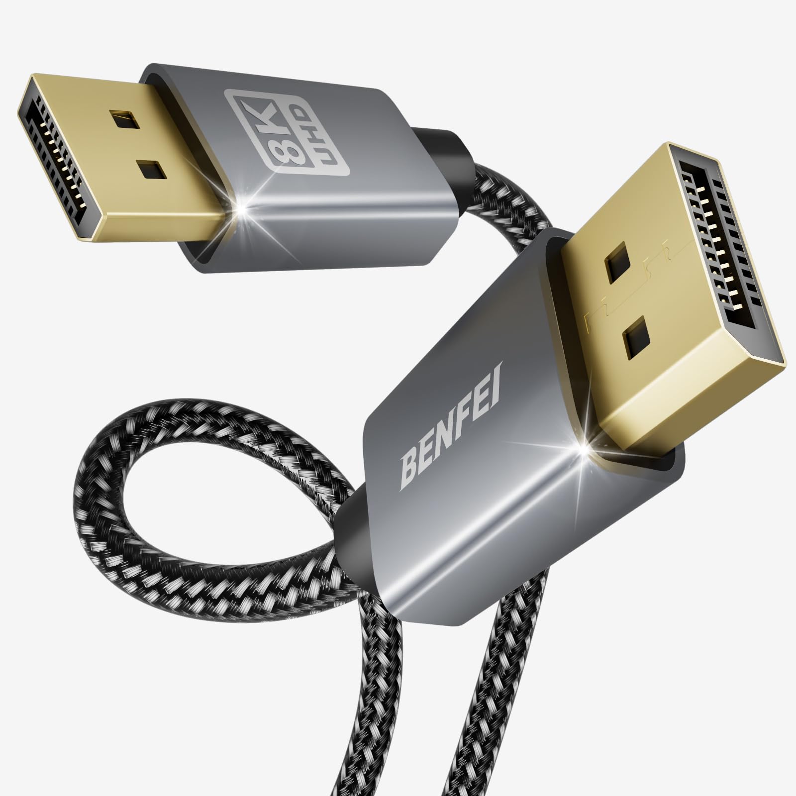 BENFEI DisplayPort 6ft Cable[8K@60Hz 4K@144Hz 2K@240Hz], High Speed ...