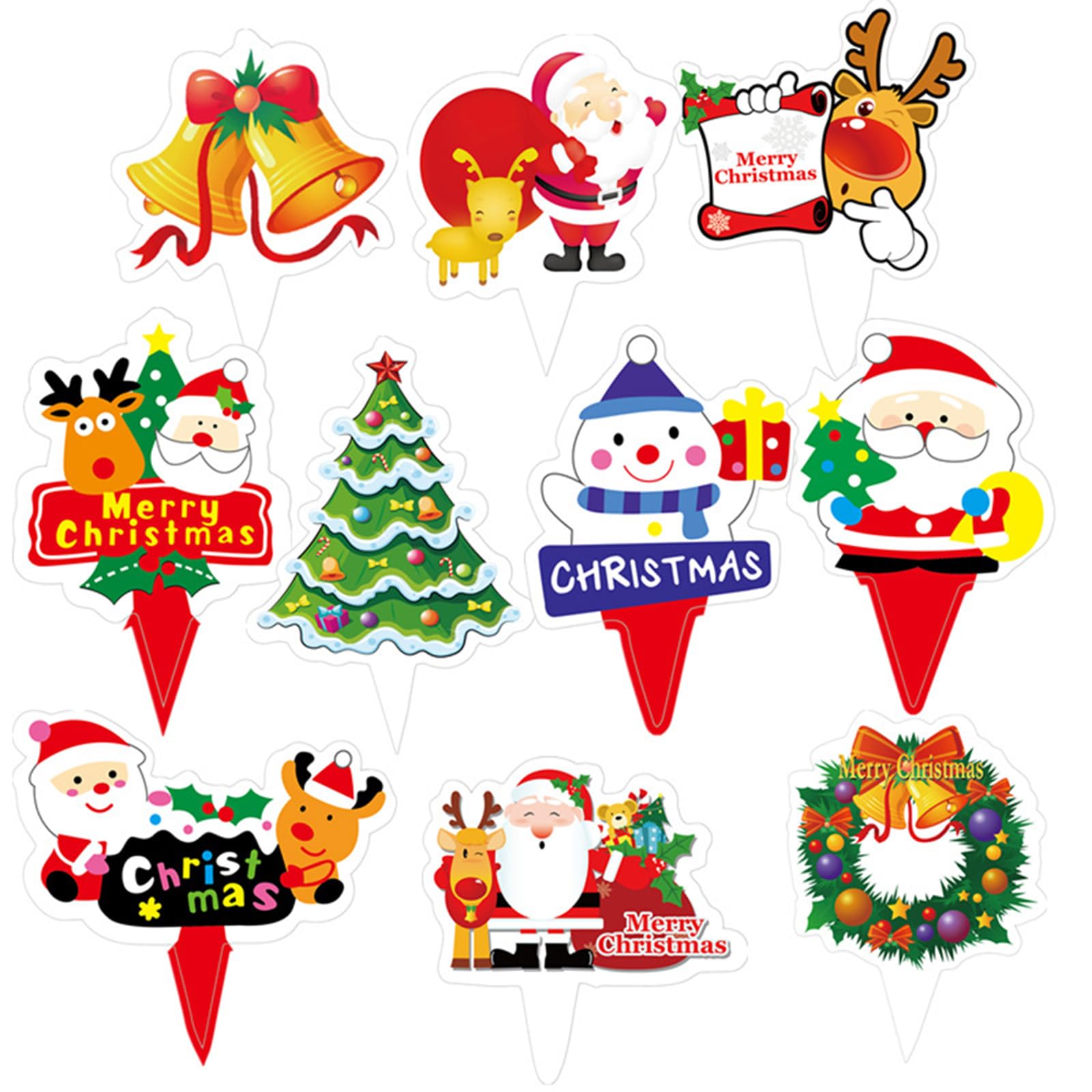 Christmas Cupcake Toppers Printable 30x Merry Christmas Cupcake