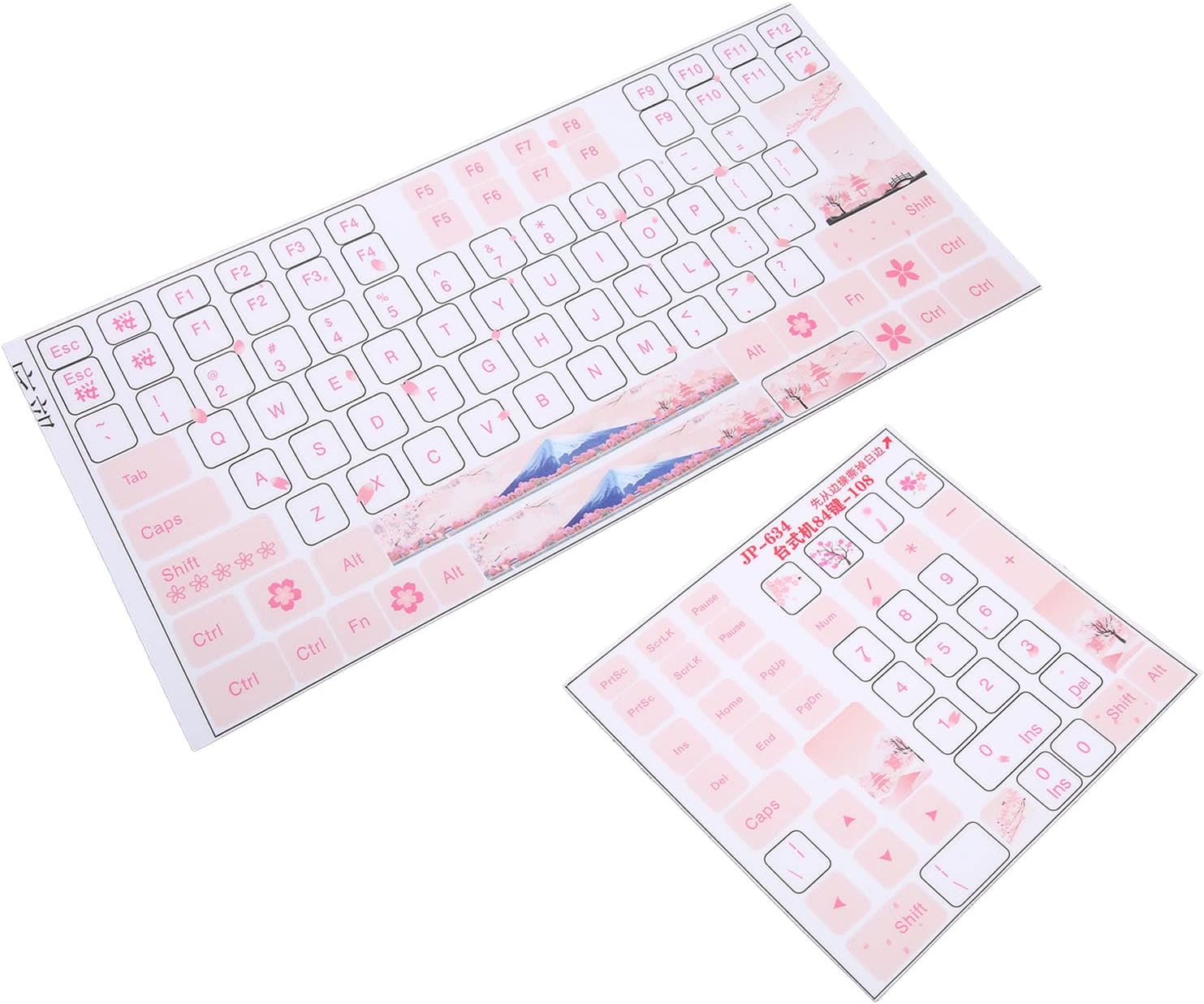 SOLUSTRE 1 Sheet English Keyboard Stickers Keyboard Key Stickers Laptop Stickers Black Letter ...