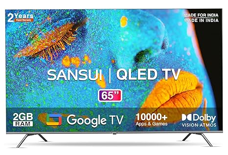 Sansui 165 cm (65 inches) 4K Ultra HD Smart QLED Google TV JSW65GSQLED ...