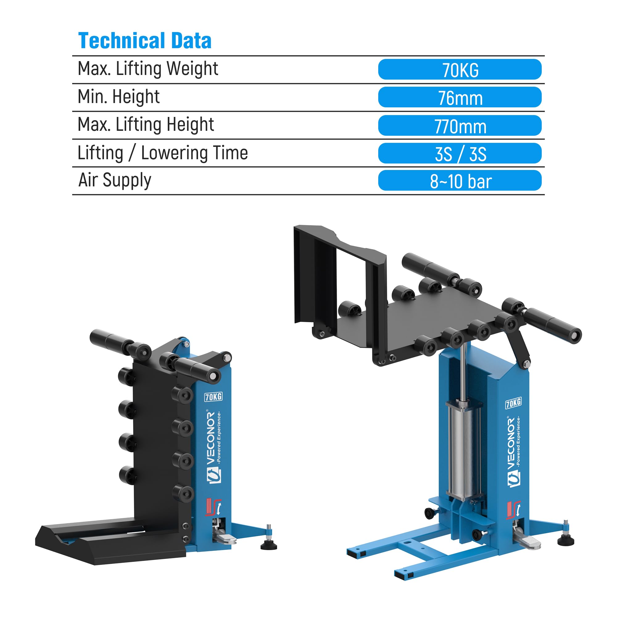 Snapklik.com : VECONOR Pneumatic Tire Lifter, For Tire Changer, Air ...