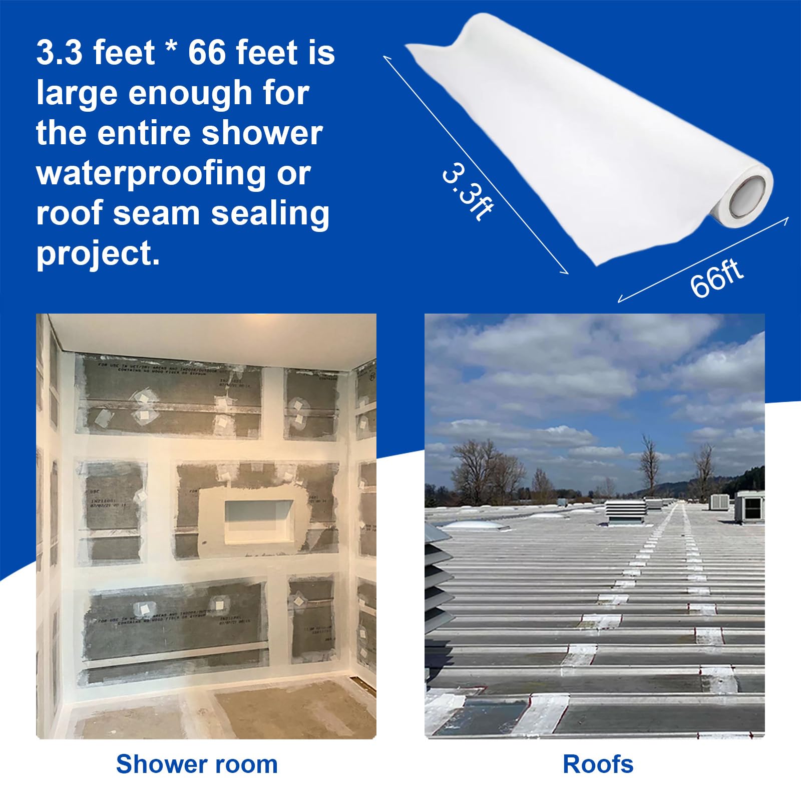 Snapklik.com : 3.3 Ft X 66 Ft Waterproofing Membrane Fabric ...