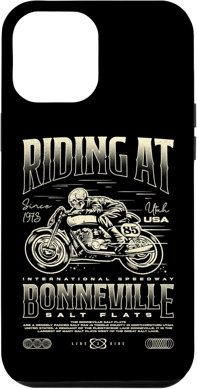 Amazon.com: iPhone 14 Plus Bonneville Salt Flats Motorcycle Birthday ...