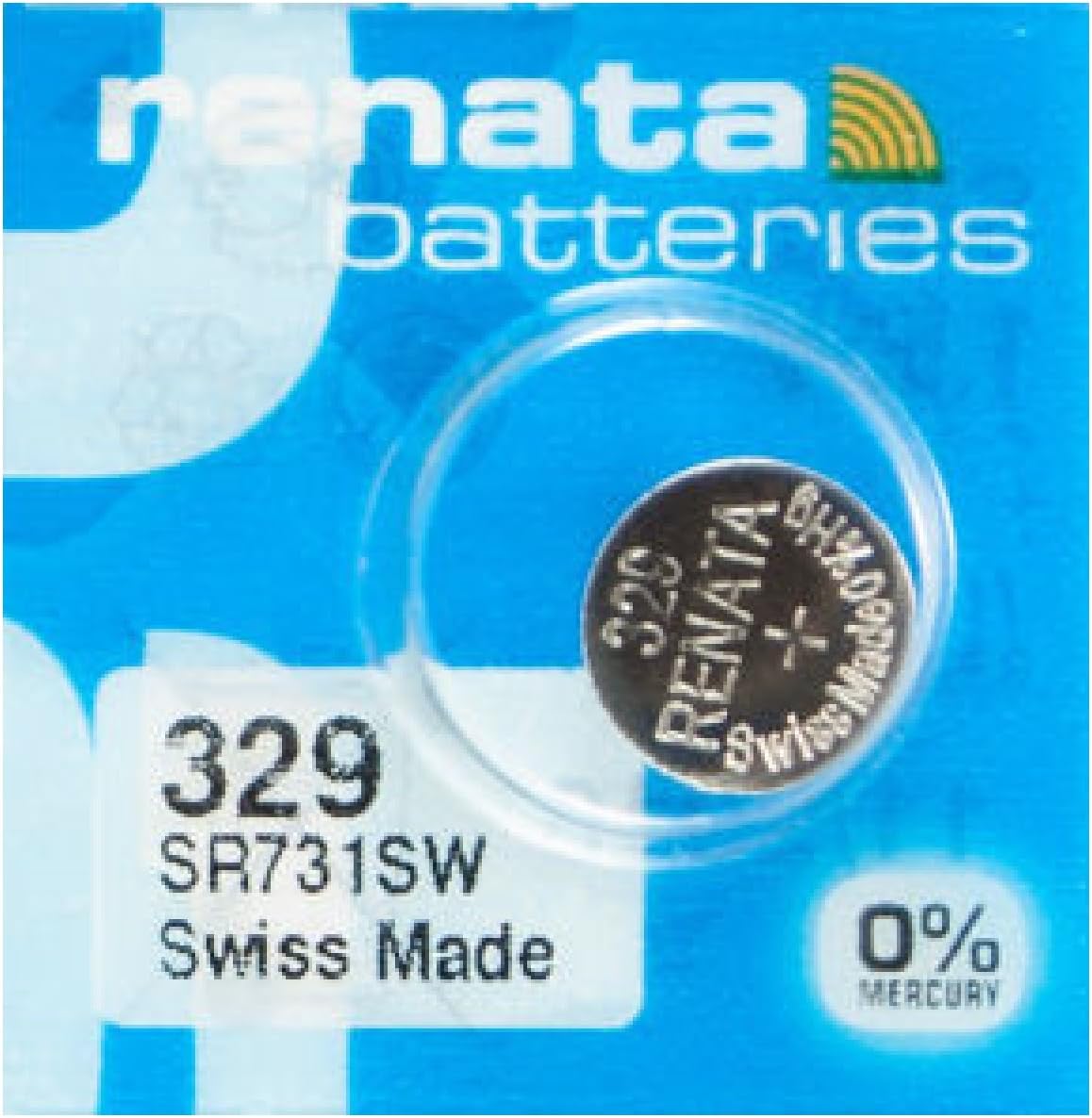 2 x Renata 329 Watch Battery Swiss Made Silver Oxide 1.5 v Also ...