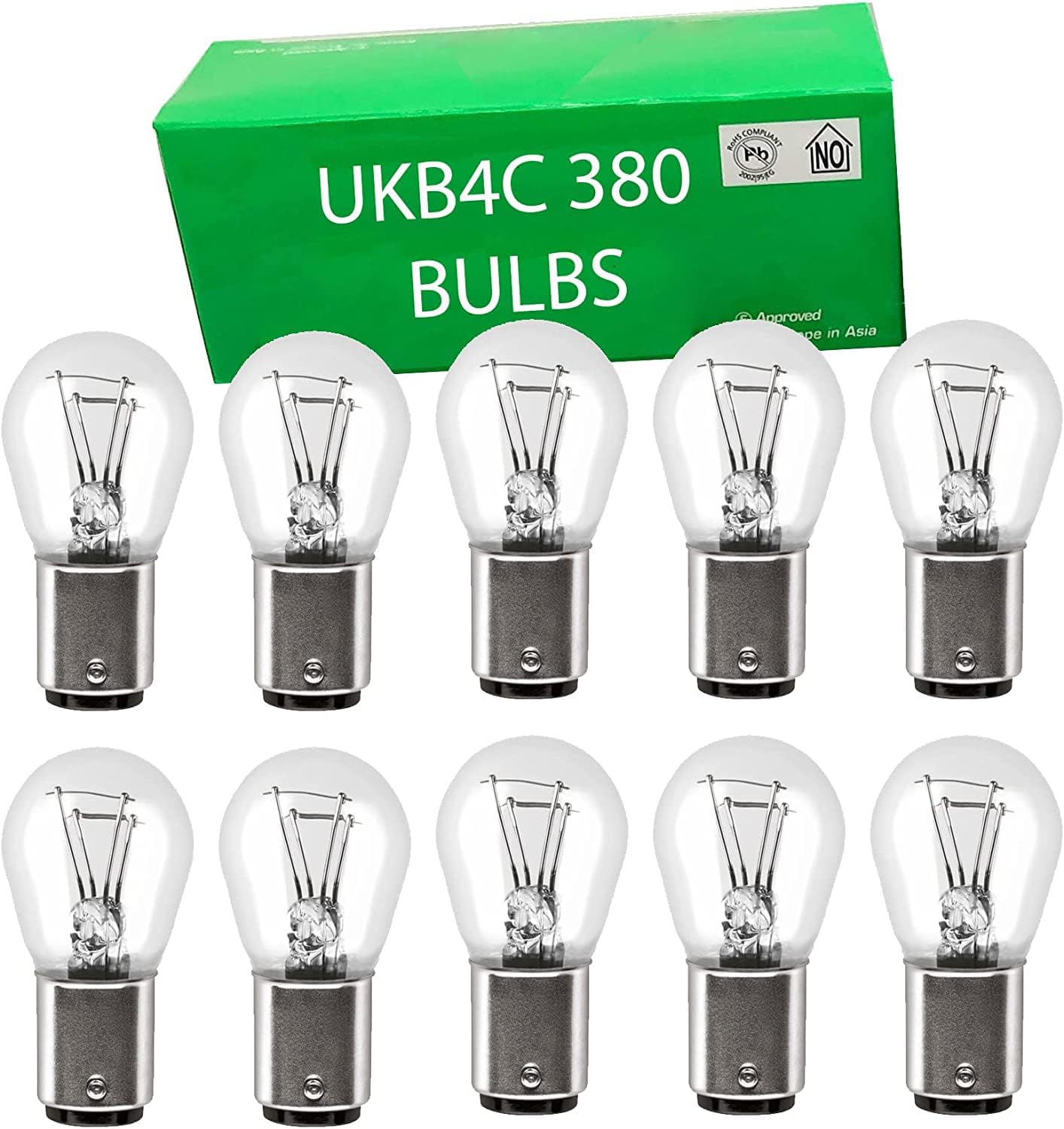 10 x Ring R380 P21/5W BAY15D Brake Stop & Tail Light Car Bulbs 380 12v ...