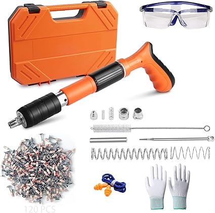 Amazon.com: Manual Mini Steel Nail Gun Kit- 5-Speed Mini Nail Gun with ...
