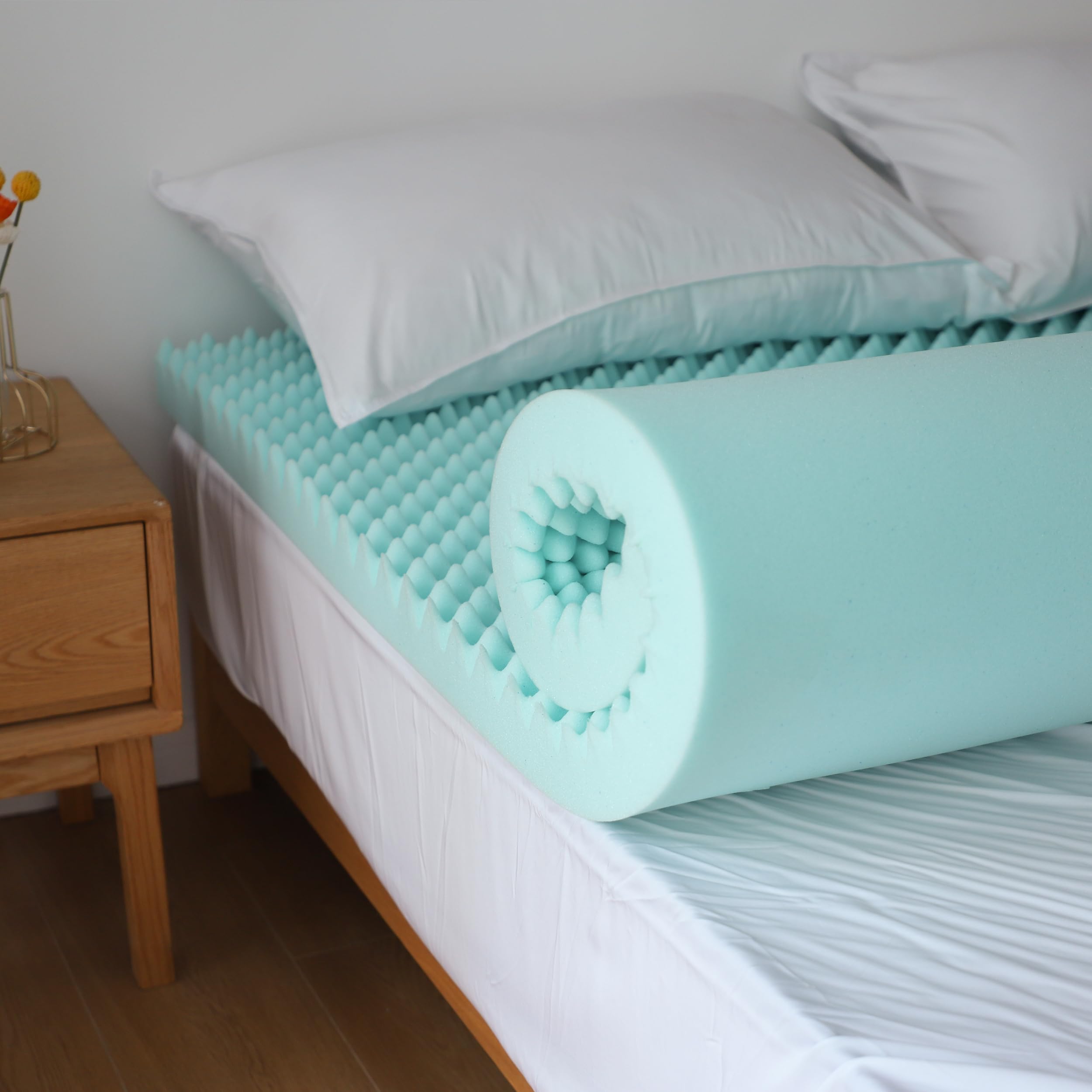 Amazon.com: Simple&Opulence 3 Inch Egg Crate Memory Foam Mattress ...