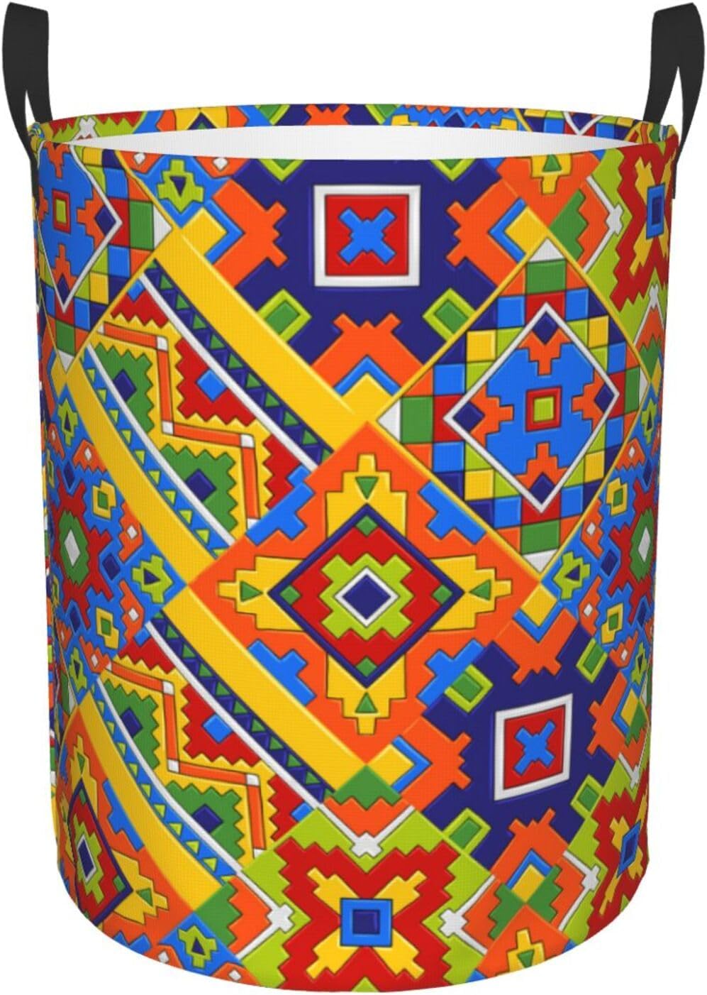 Amazon.com: Mosaic Ceramic Tile Pattern Laundry Basket Round Laundry ...