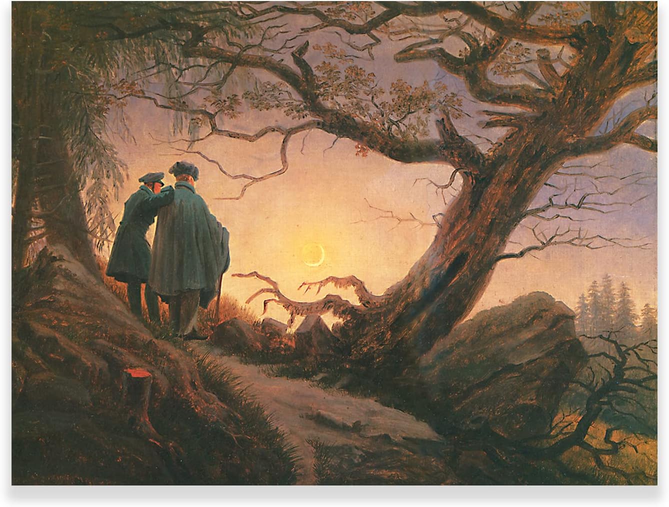Amazon.com: Caspar David Friedrich Prints - Two Men Contemplate The ...