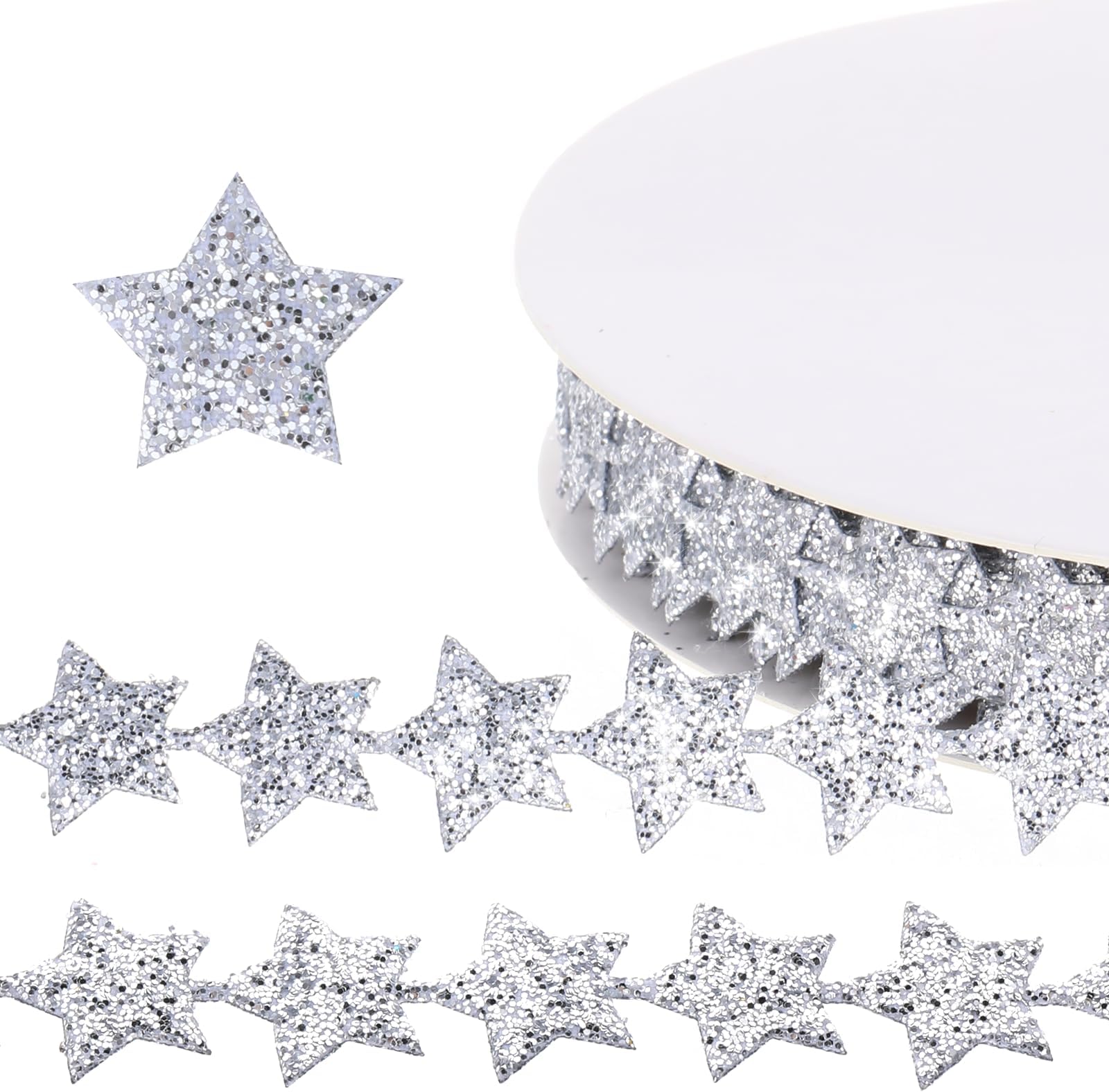 Amazon.com: Non-Wired Royal White Mum Sports Ribbon with Black Glitter ...