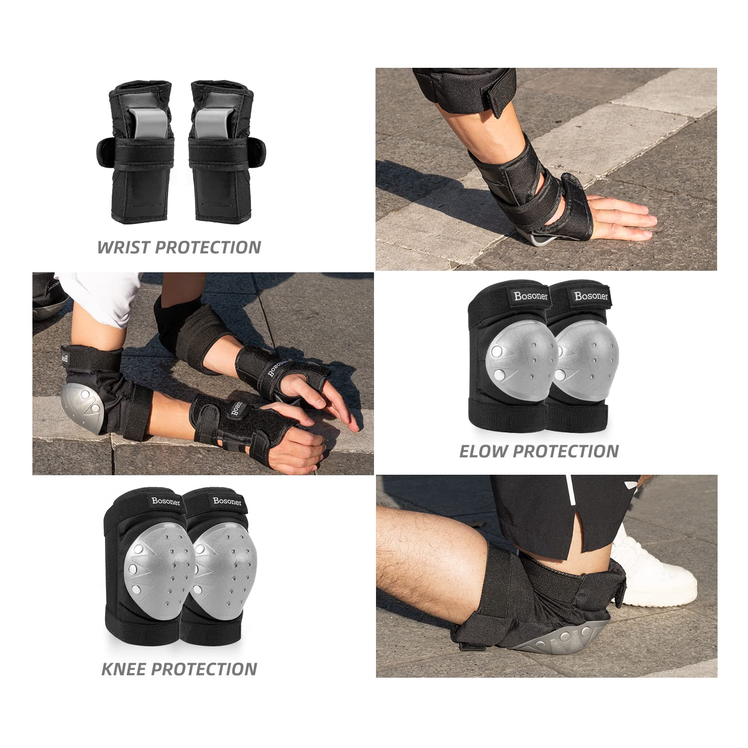 Snapklik.com : BOSONER Roller And Skating Pads For Kids-Youth-Adults ...