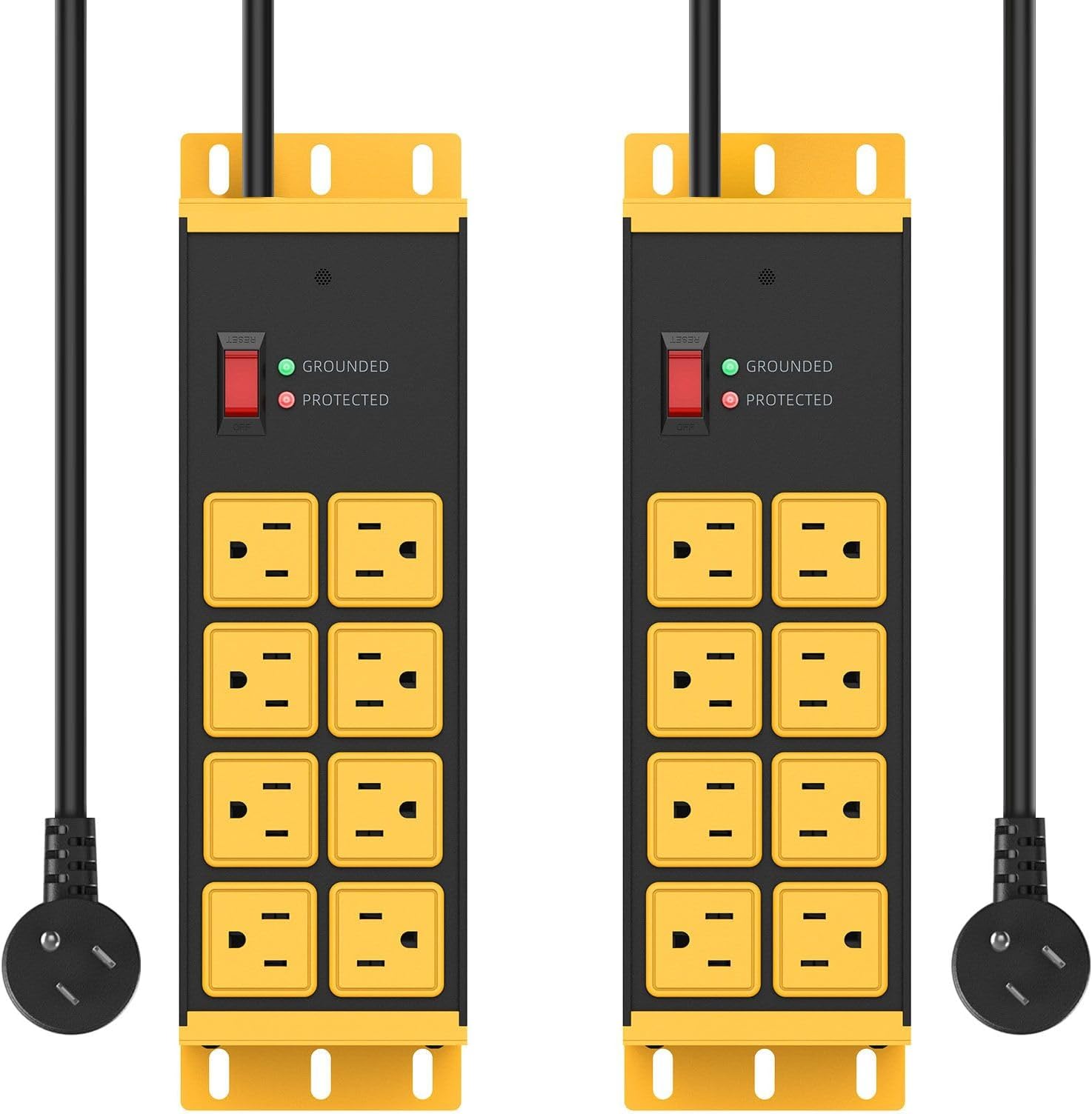 Amazon.com: CCCEI Heavy Duty Power Strip Surge Protector, Metal 8 ...