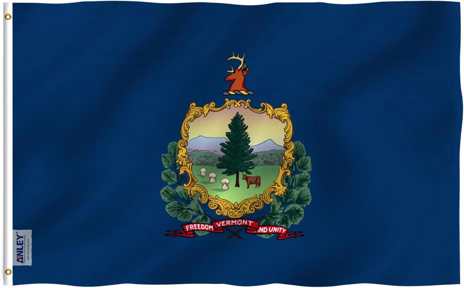 Amazon.com: Annin Flagmakers Vermont State Flag USA-Made to Official ...