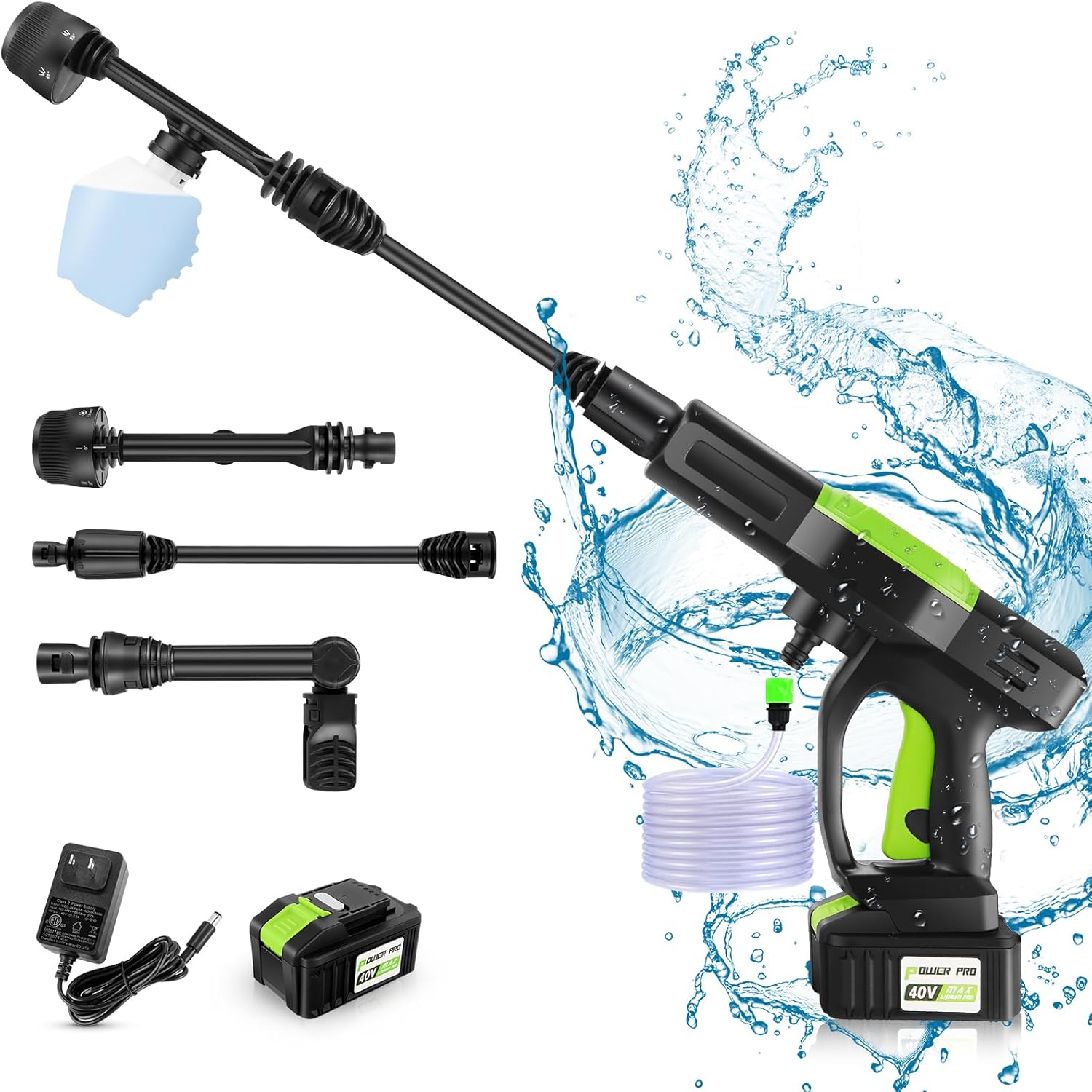 Amazon.com : Homdox Cordless Pressure Washer, 750PSI Portable Power ...