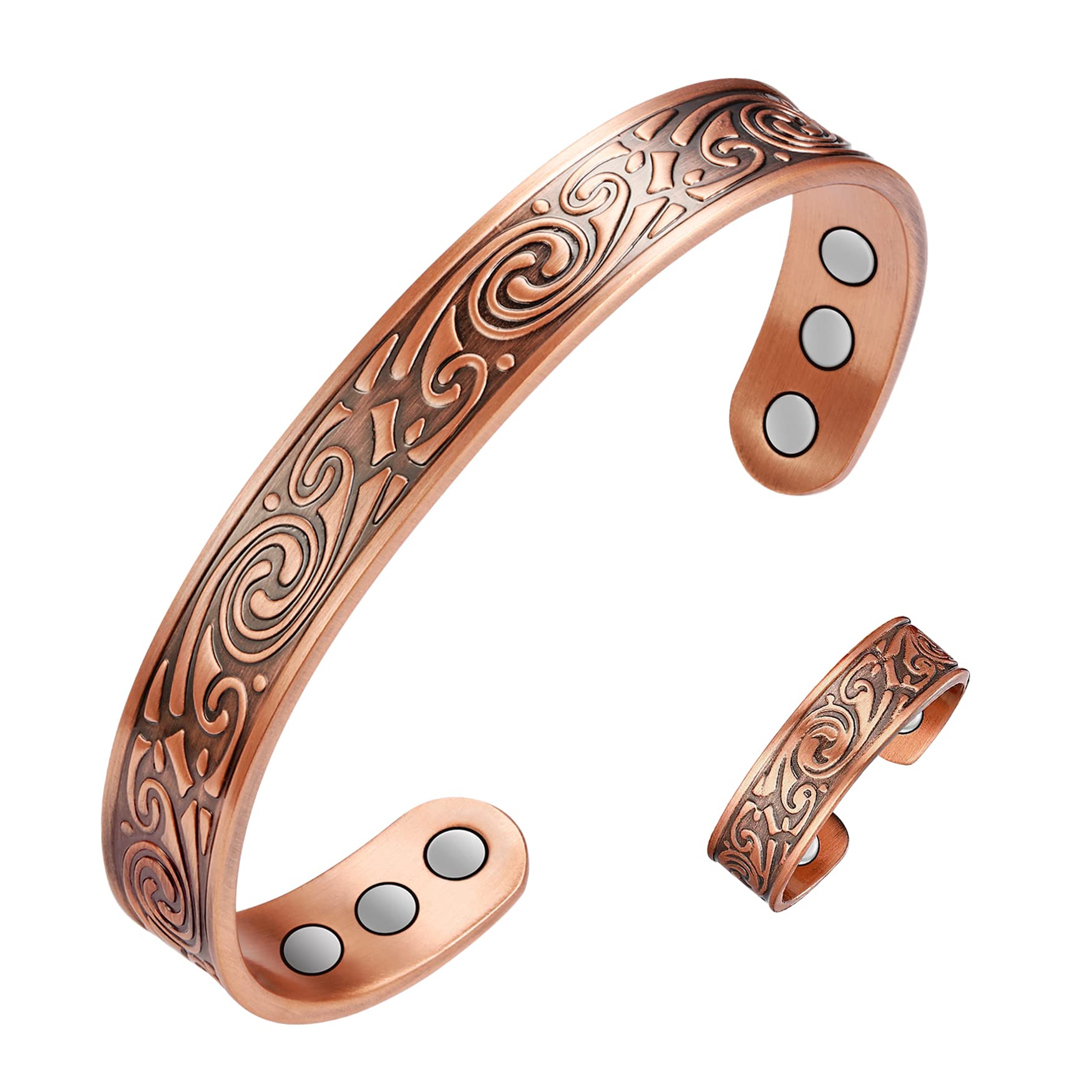 Natural Joint Pain Solution Copper Bracelets With Magnets - Set Of 2 ...