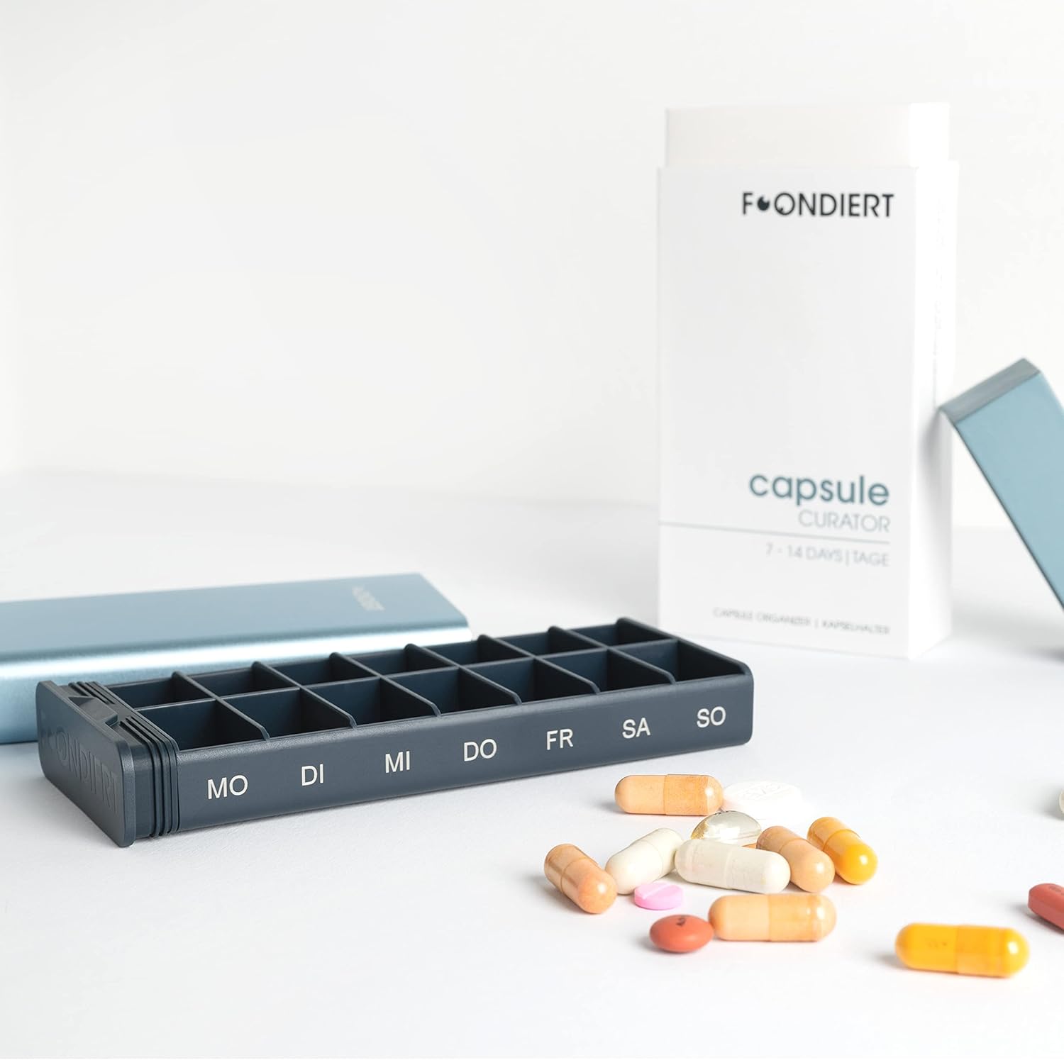 FOONDIERT - Design Tabletten Organizer Pillendose - Hochwertiges ...
