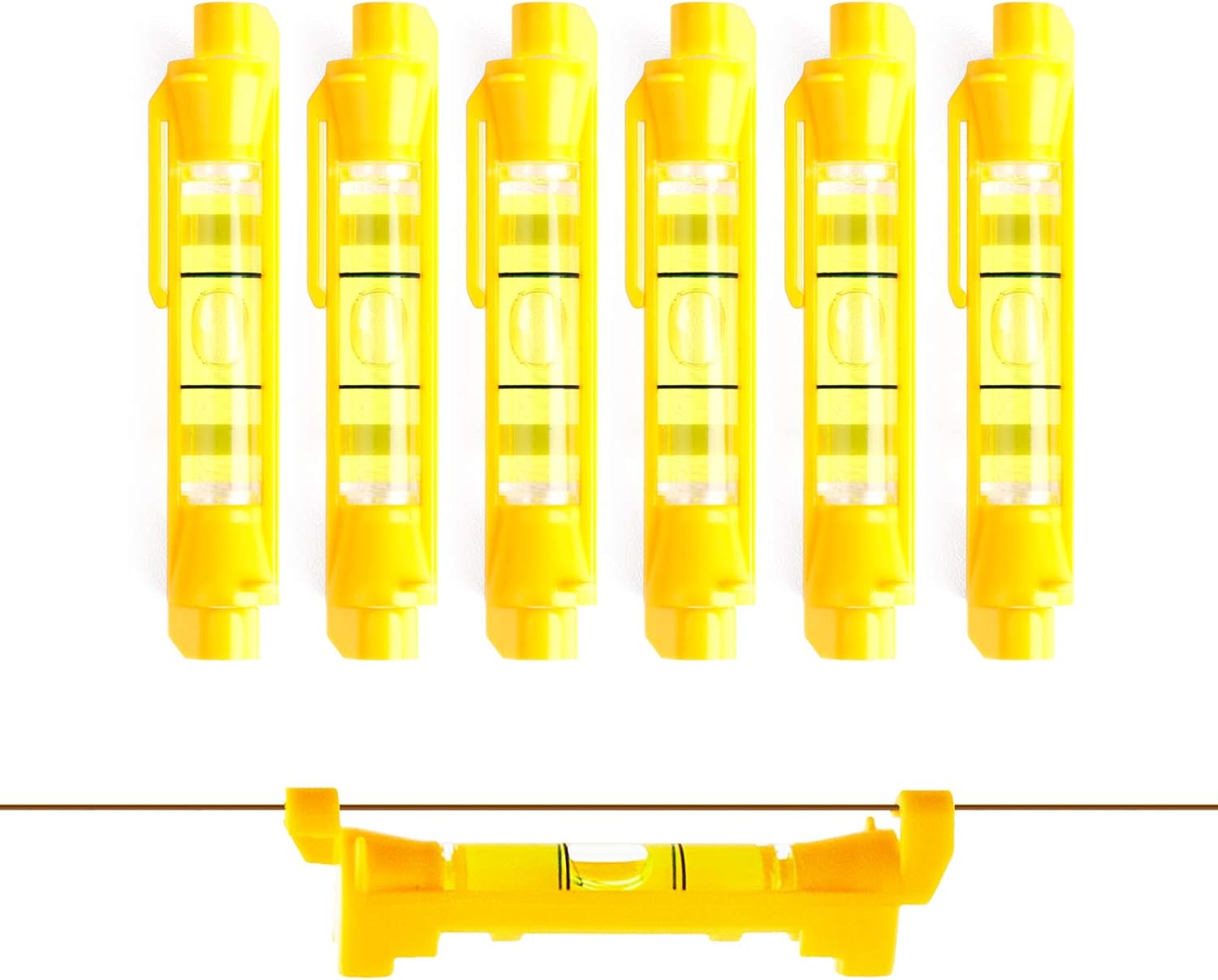 DOWELL Hanging Bubble Line Level Mini Spirit Line Level 6-Pack for ...