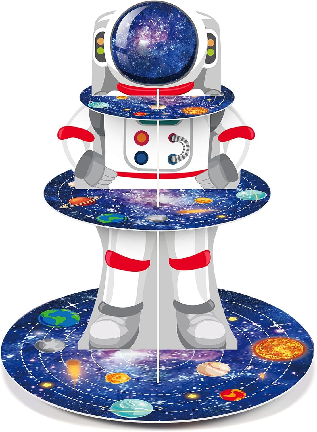 Amazon.com | Zopeal Space Astronaut Cupcake Stand Space Themed Birthday ...