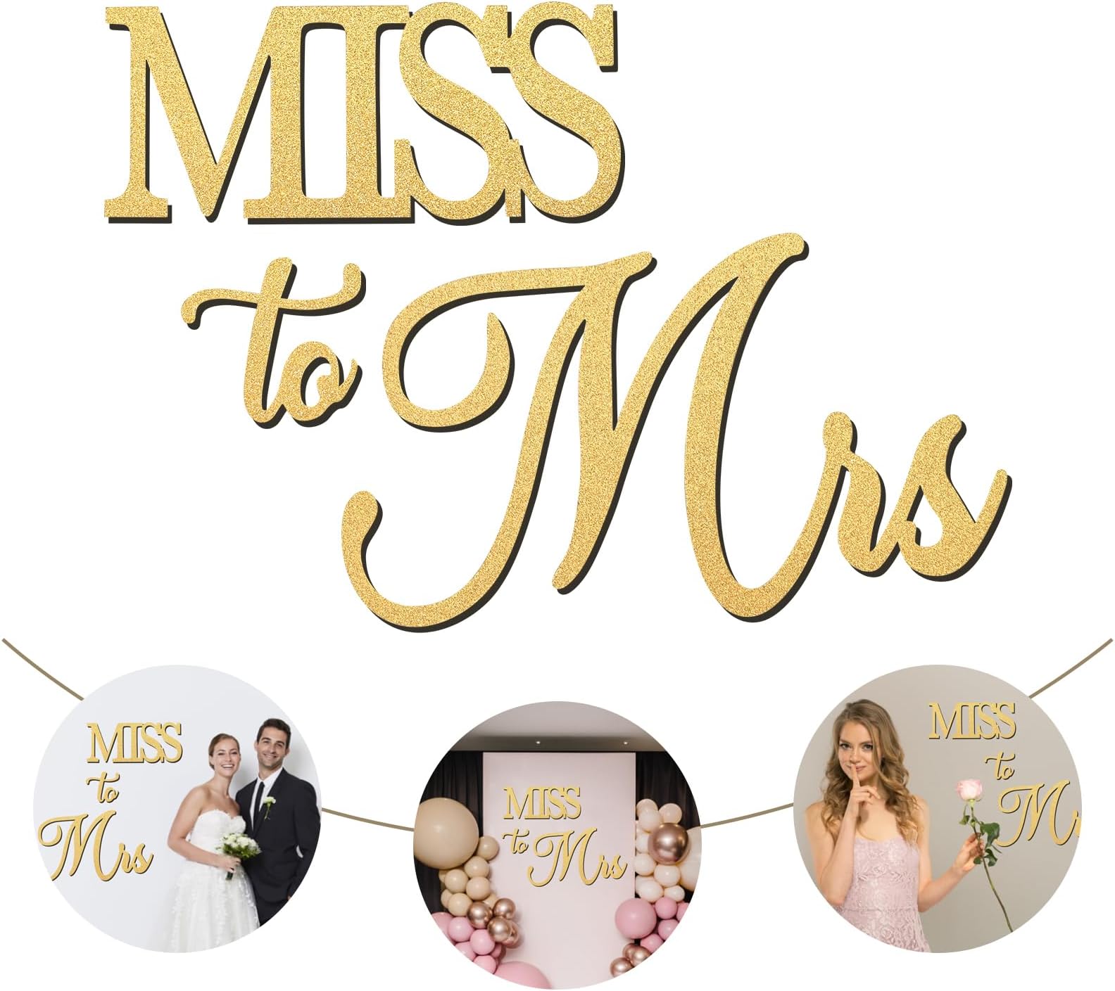 Amazon.com: Miss to Mrs wood sign, bridal shower backdrop, Miss to Mrs ...