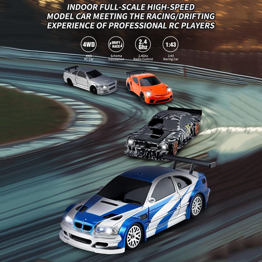 YoungDiy 1/43 Mini Gyro RC Drift Car 2.4G 4WD Full Philippines | Ubuy