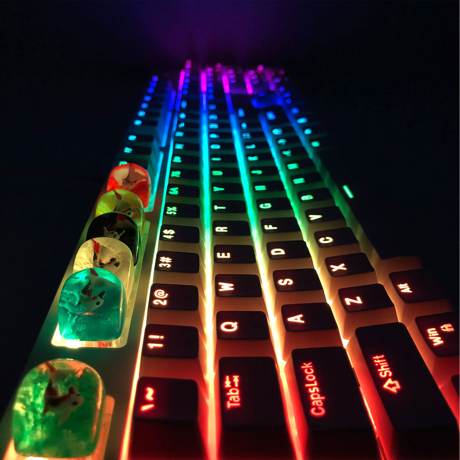 Snapklik.com : Koi Fish Keycap, Artisan Resin Keycap, DIY Esc Key Cap ...