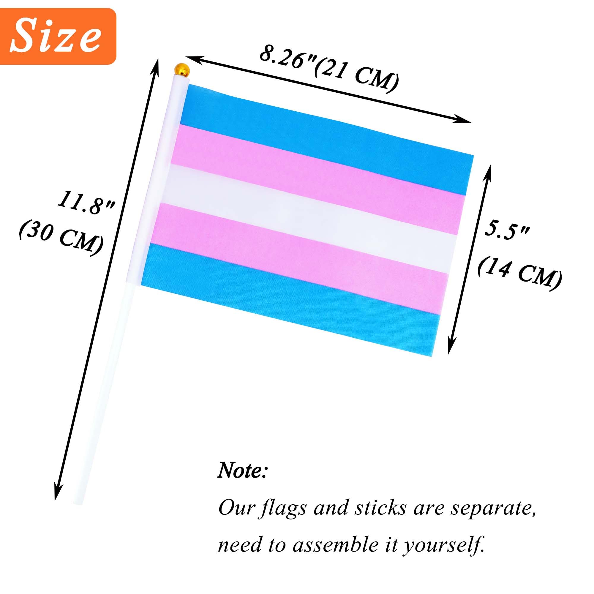 Snapklik.com : 50 Pack Transgender Pride Flags Pride Month Accessories ...